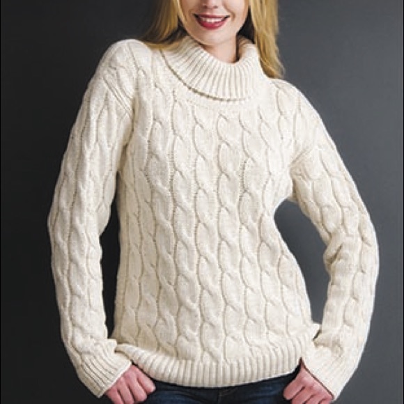 Pure Handknit | Sweaters | Pure Handknit Cable Stitch Turtleneck ...